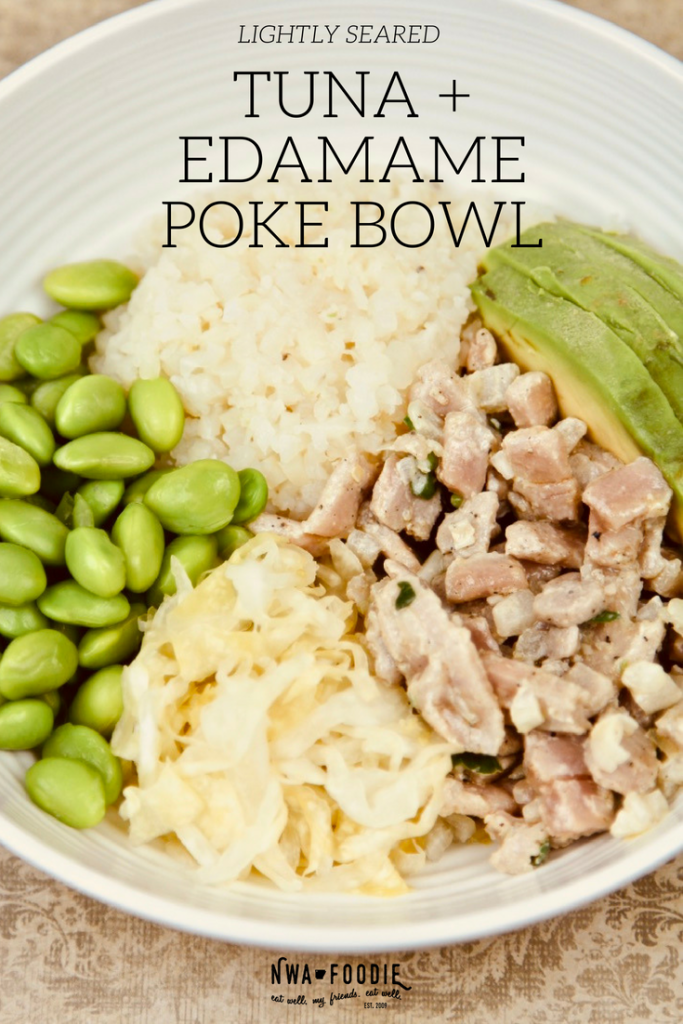 How to make a delicious seared tuna and edamame poke bowl. - Simple ...